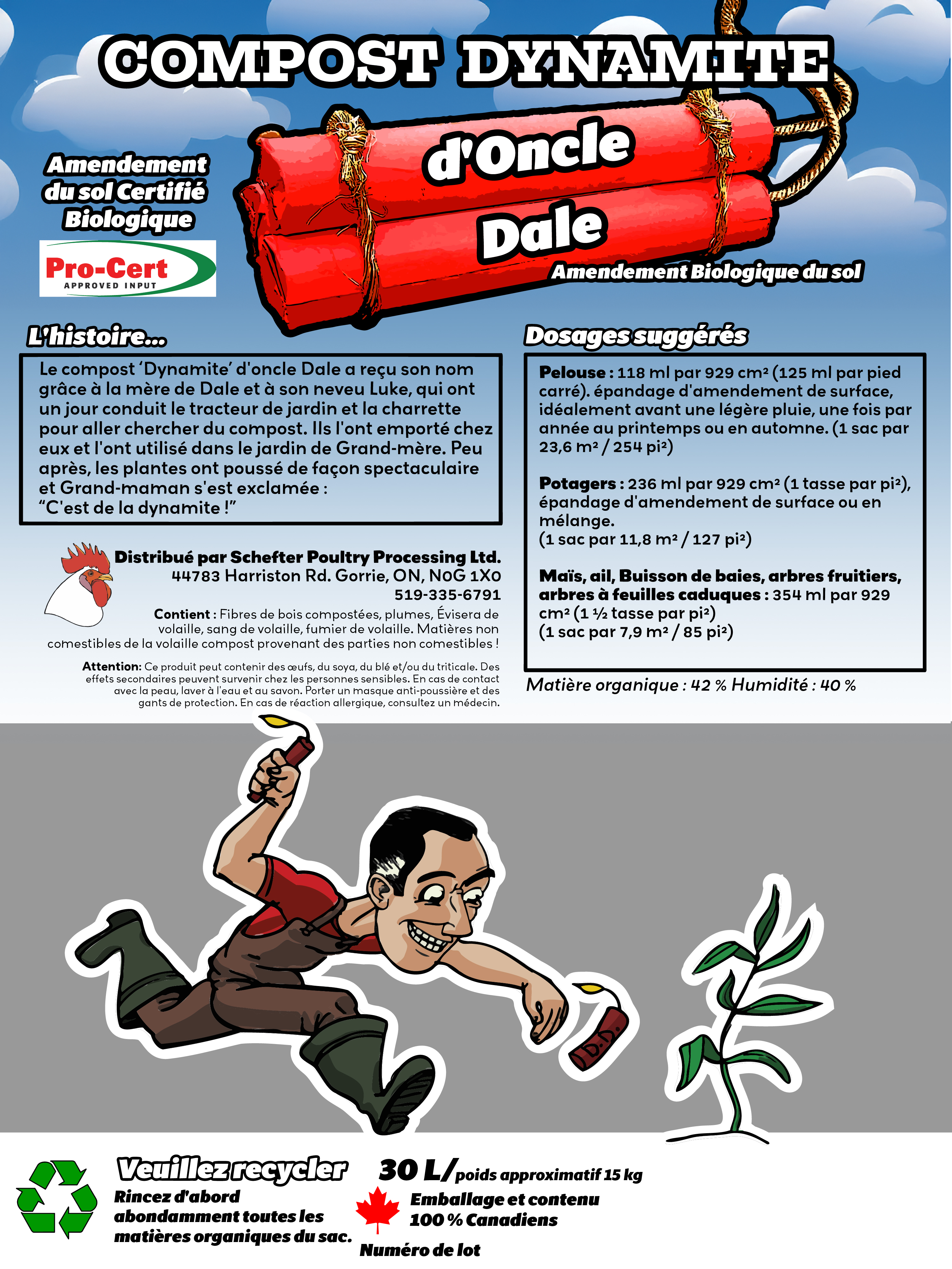 Uncle Dale's Dynamite Compost - Schefter Poultry Processing